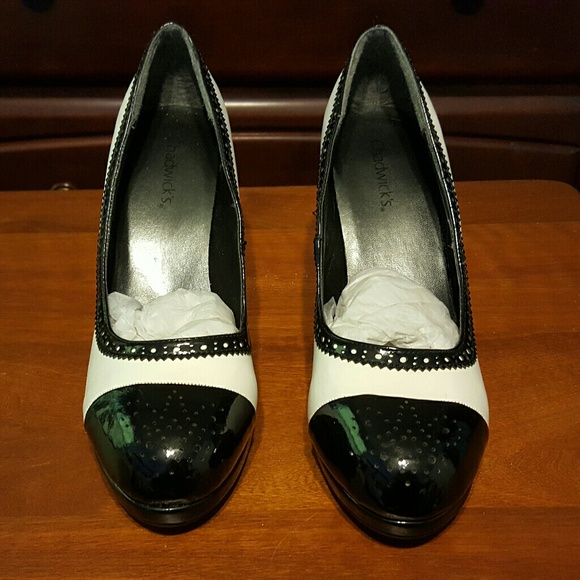 Chadwicks | Shoes | New Black And White Heels | Poshmark